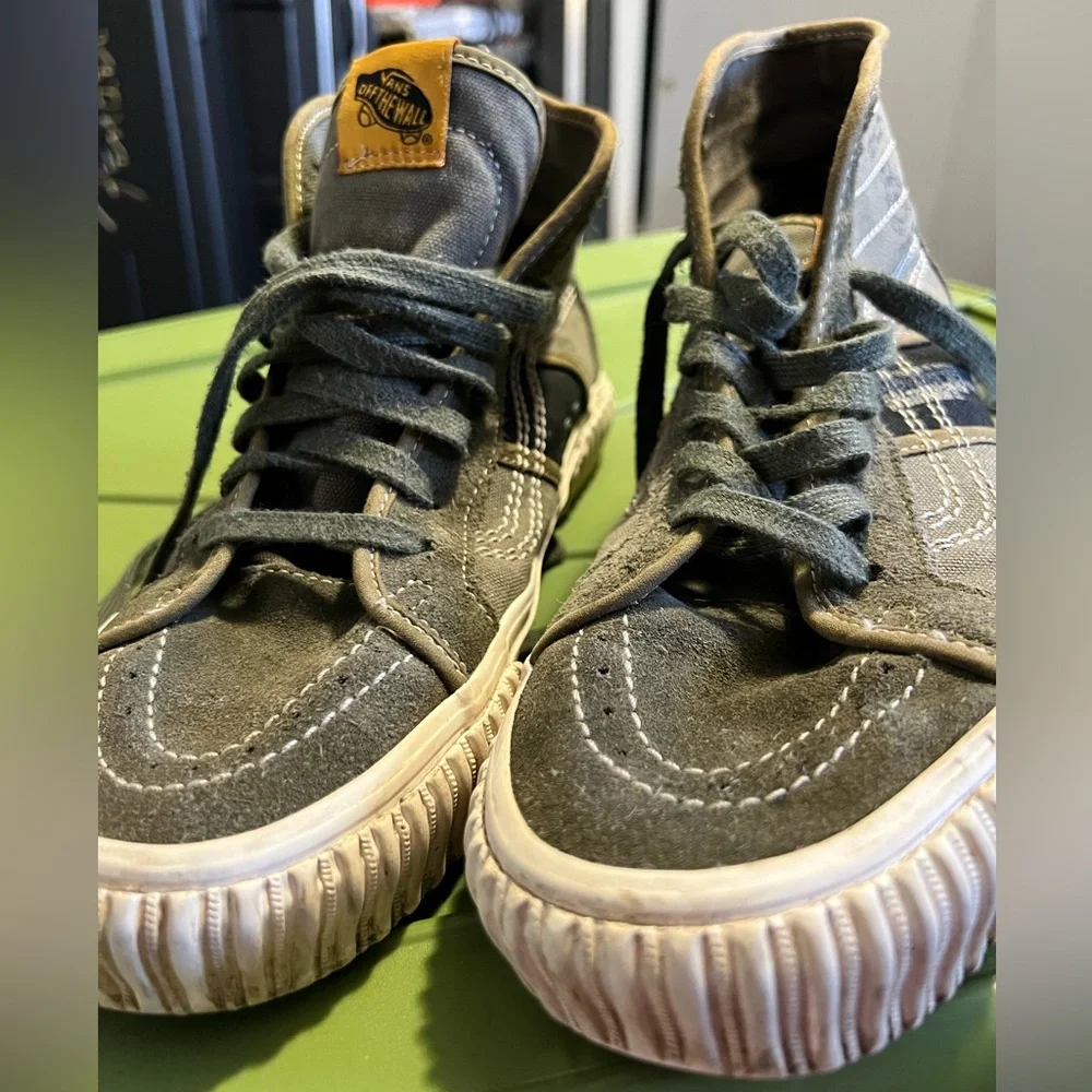 Vans | Shoes | Vans Sk8 Mens Olive Hightop Sneakers Classic Skaters ...